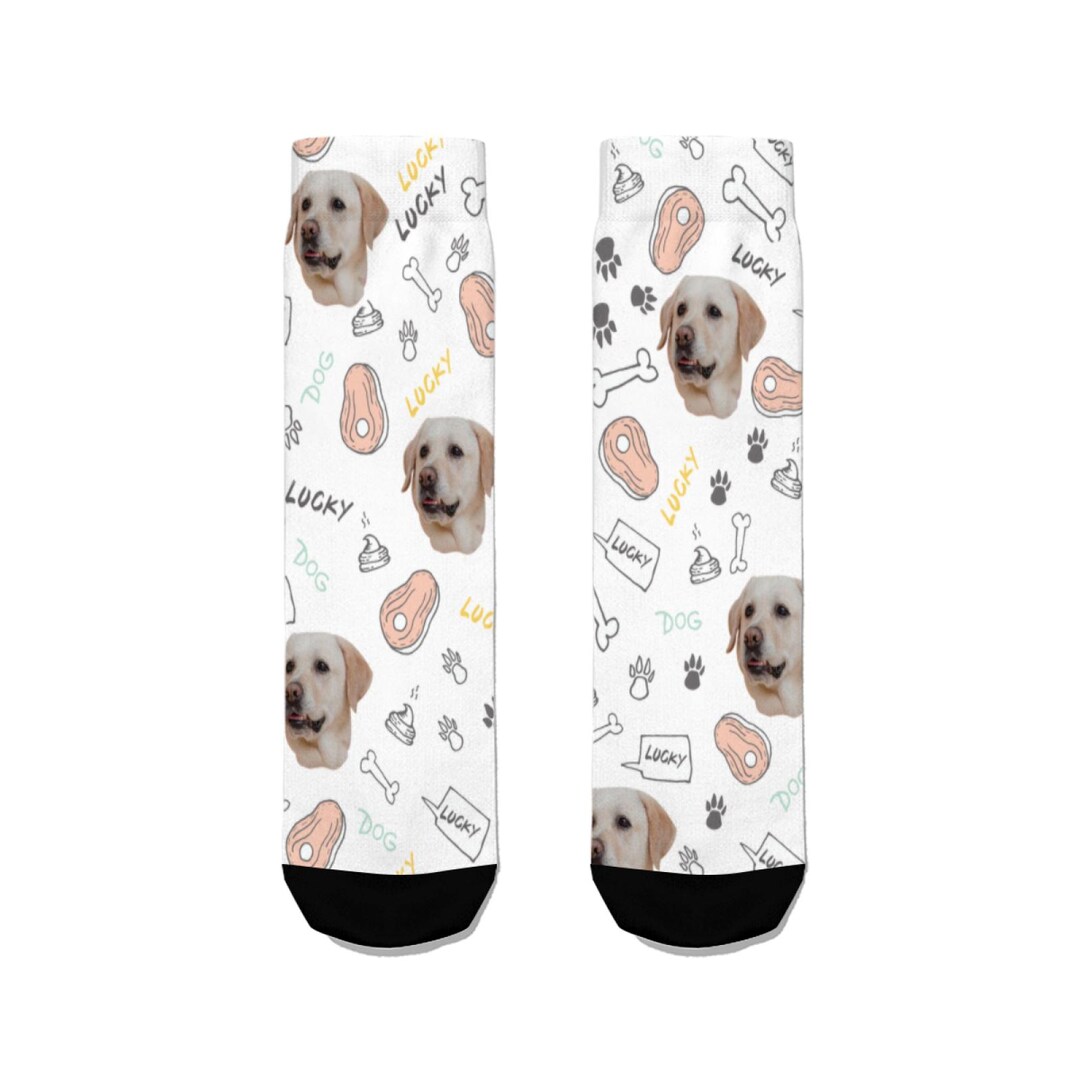 Personalized Dog Face Socks,custom Dog Name Socks,funny Pet Face Socks ...