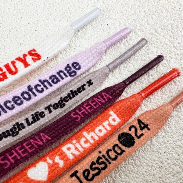 Custom Shoelaces - Etsy