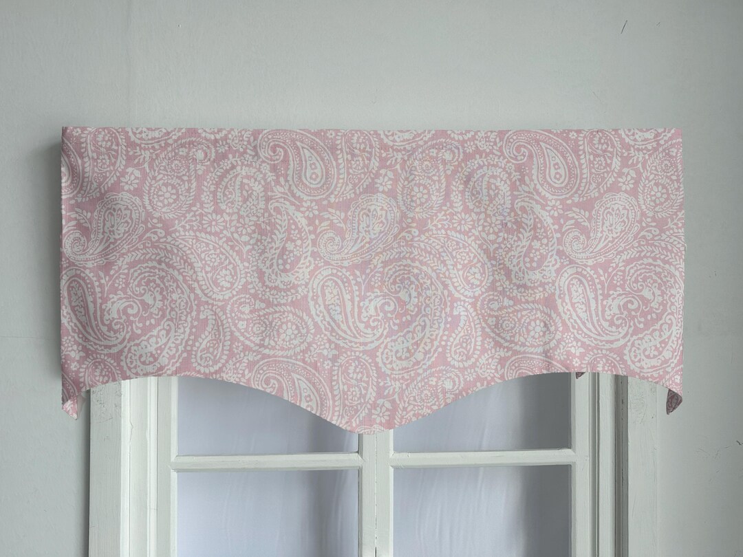 Pink Floral Pattern Printed Linen Cotton Door Curtain, Door Privacy ...
