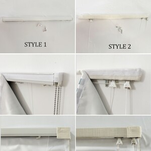 White Linen Roman Shades, Drawstring System, Custom Size Roman Shades ...