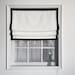 Linen Roman Shades With Black Trim, Drawstring System, Custom Size Home ...