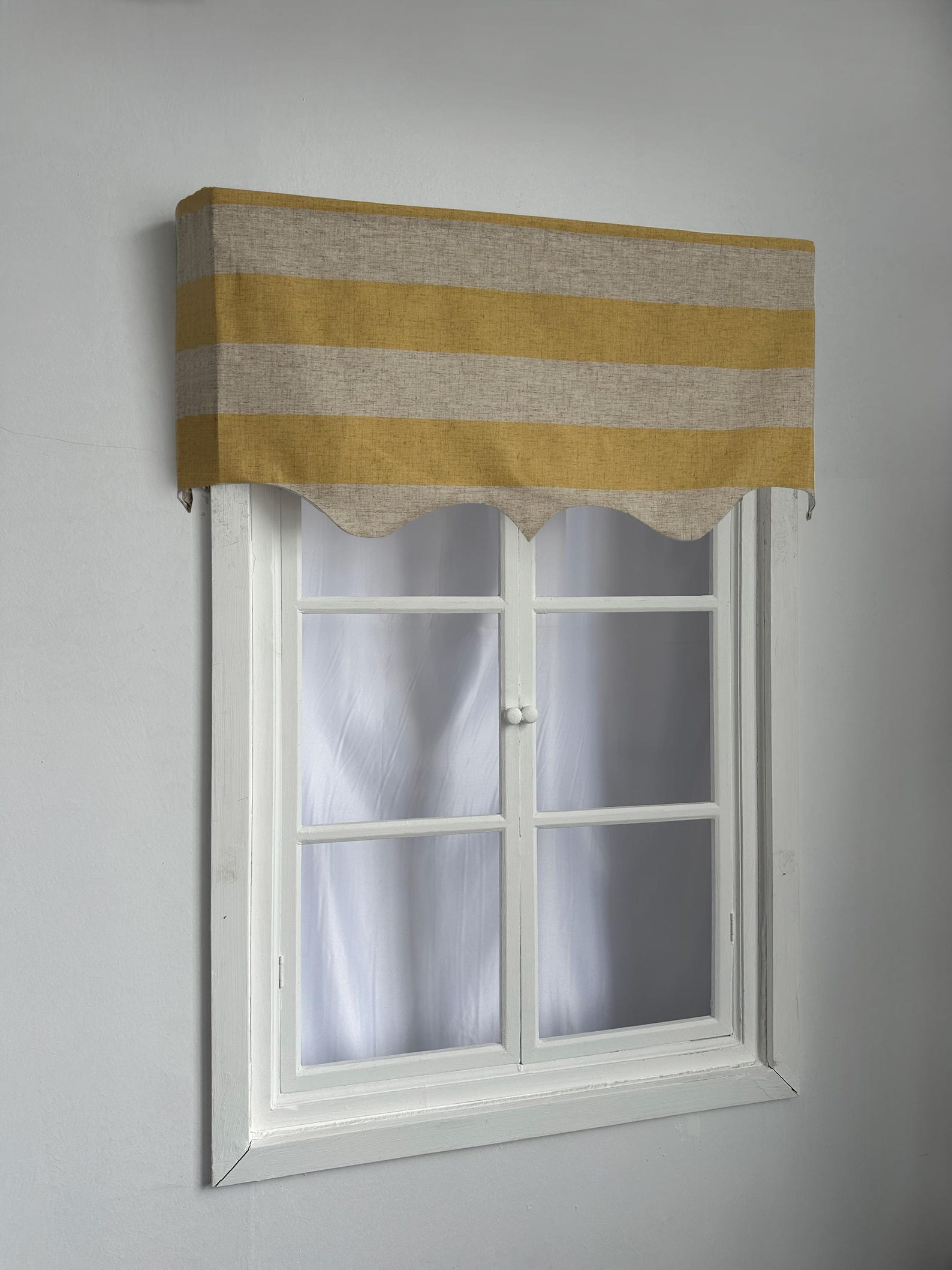 Yellow Striped Linen Curtains, Curtain Drapery, Curtain Drapery, Custom ...