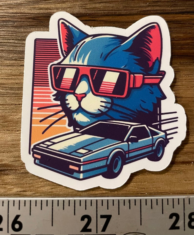 Cyberpunk Cat Sticker Pack – Futuristic Vinyl Decals for Laptops, Phone ...