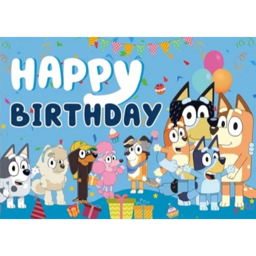 5x3ft Bluey Banner Backdrop - Etsy