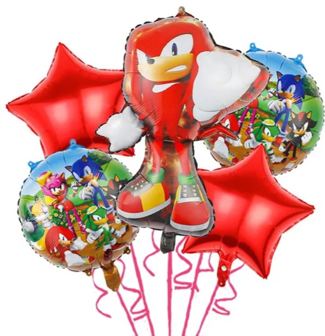 5pc Sonic the Hedgehog Knuckles Balloons - Etsy