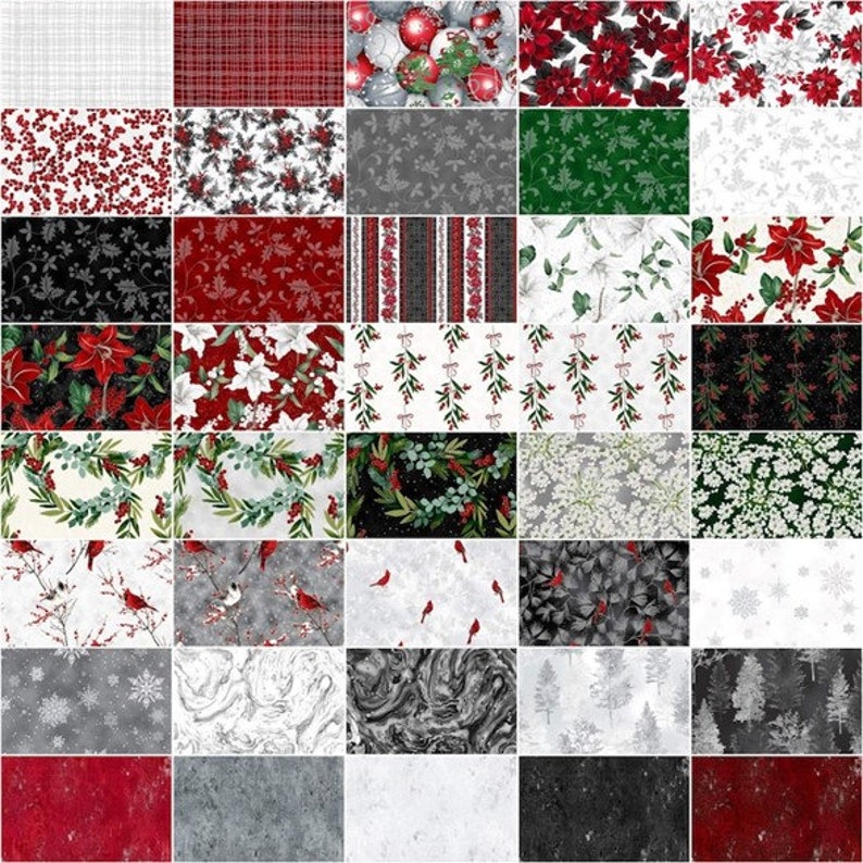 2022 Silver Jingle Pops Hoffman Fabrics. Pre-cut Fabric Strips, 100% ...
