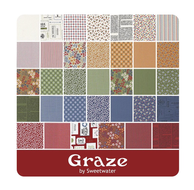 Graze Jelly Roll by Sweetwater for Moda Fabrics. Precut (40pcs) 2.5 ...