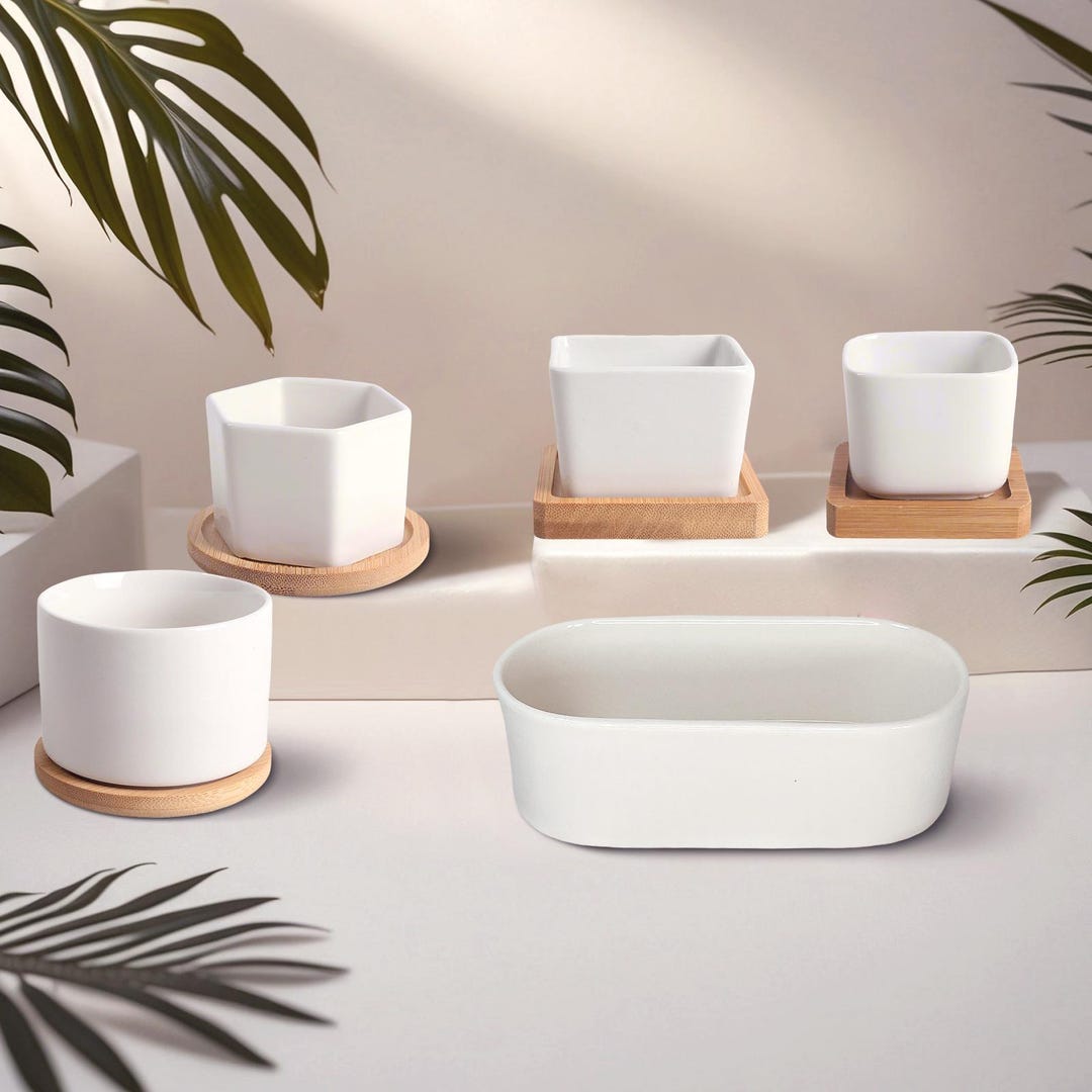 White Planter Pot, Handmade Ceramic Succulent Planter, Home Decor ...