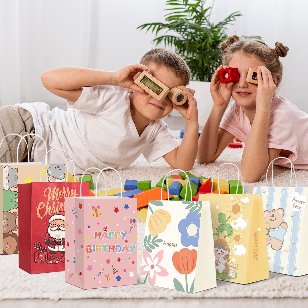 Reusable Kids Party Goodie Bag – Colorful Favor Bags for Birthdays and ...