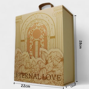 Paper Craft Gift Box, Luxury Storage Box, Anniversary Present Printed ...