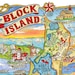 Block Island Rhode Island Map Art Print 16"x 20" - Etsy
