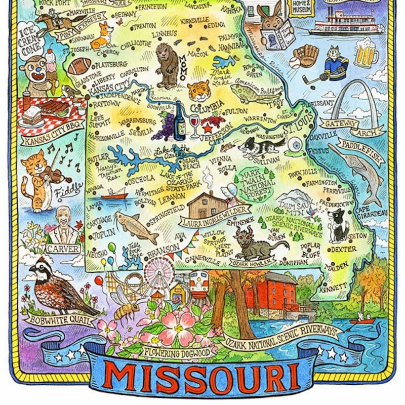 State Map Art Print - Etsy