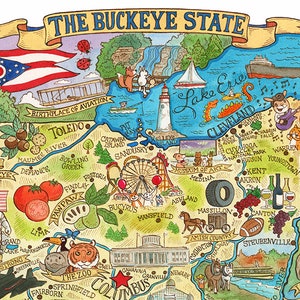 Ohio State Map 16"x 20" Art Print - Etsy
