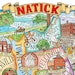 Natick Massachusetts Map Art Print 8x 10 - Etsy