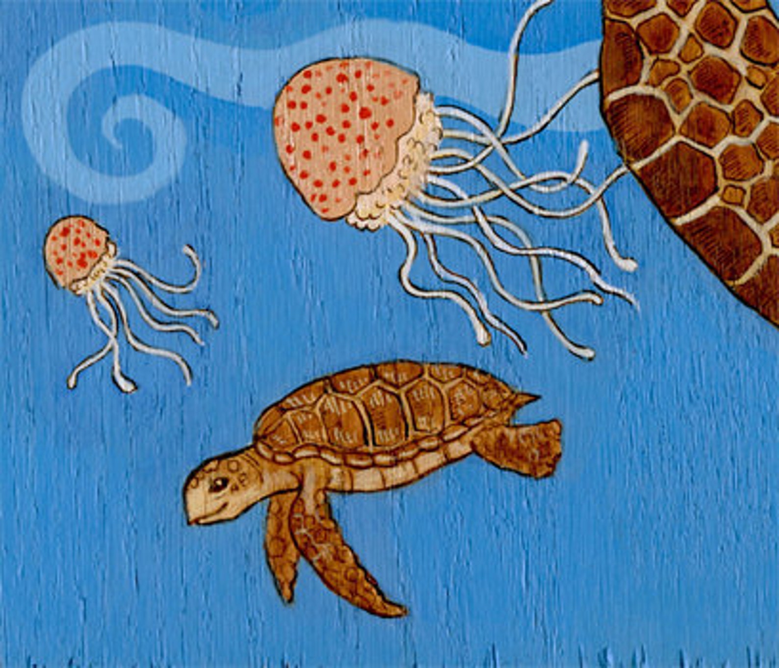 The Hitchhiker Sea Turtle Merbunny Art Print | Etsy