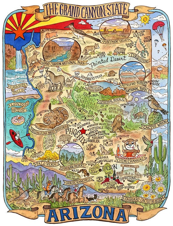 Arizona Landmarks Map