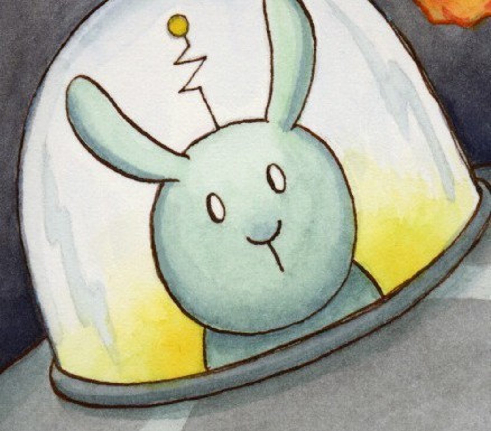 Alien Bunny UFO Art Print-the Invasion - Etsy