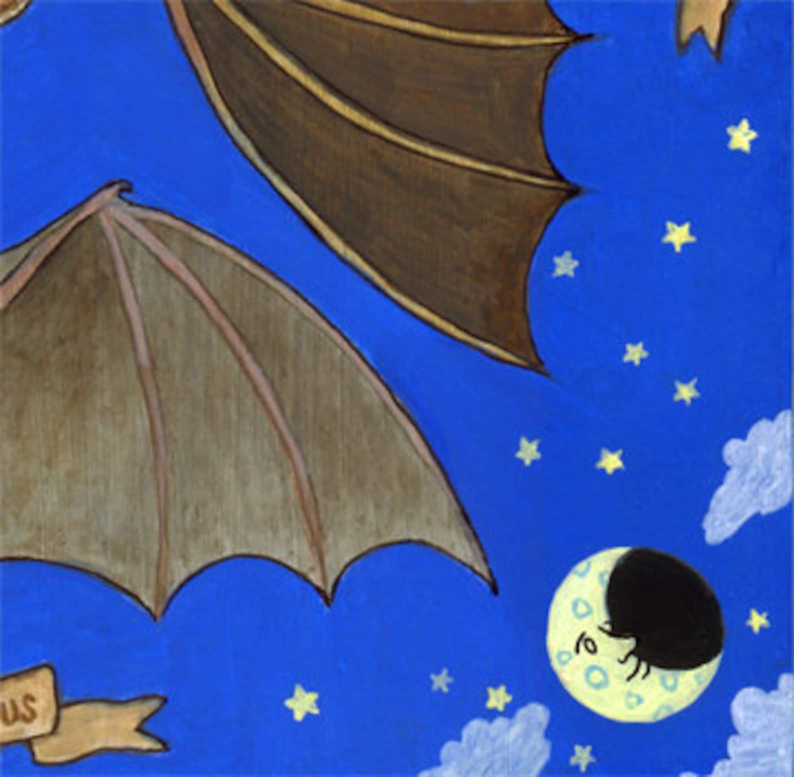 Bats Art Illustration Print 16 X 20 - Etsy