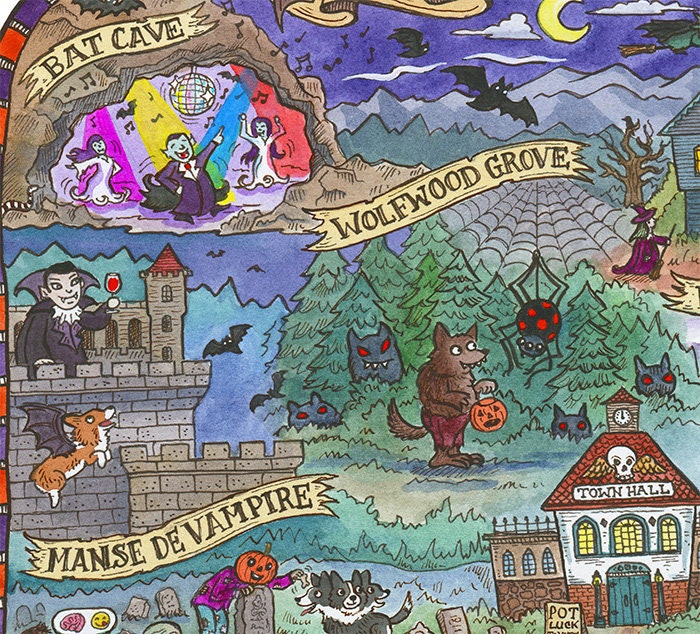 Halloween Hollow Art Print 11"x 14" - Etsy