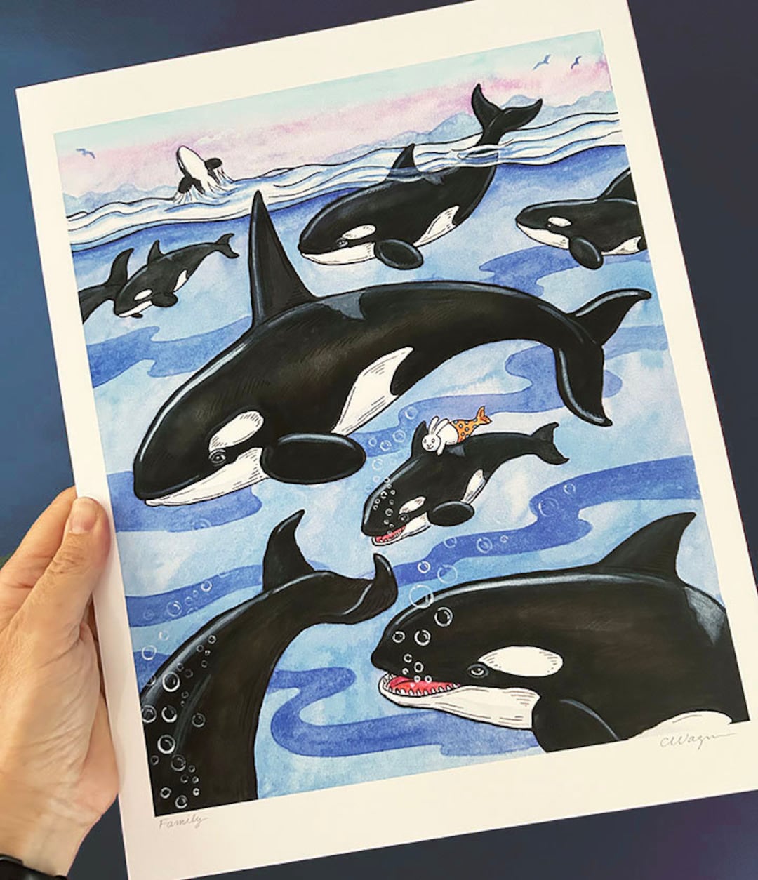 Orca Killer Whale Art Print 16"x20" Limited Edition - Etsy