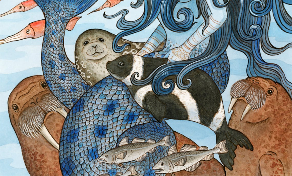 Sedna Arctic Mermaid Sea Goddess Art Print 11"x14" - Etsy Canada