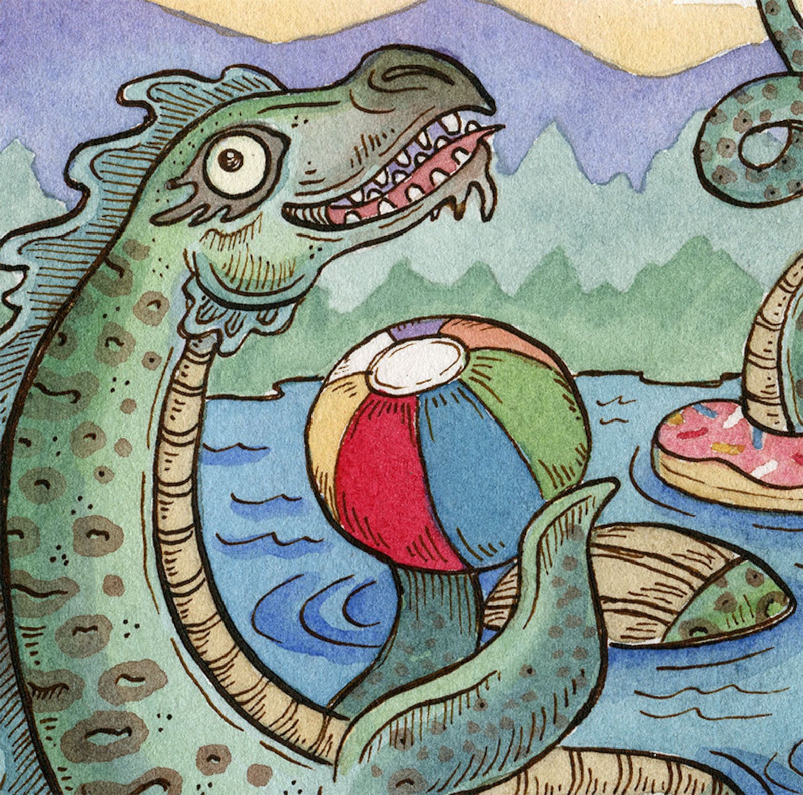 Champ Lake Champlain Monster Cryptozoology Art Print - Etsy