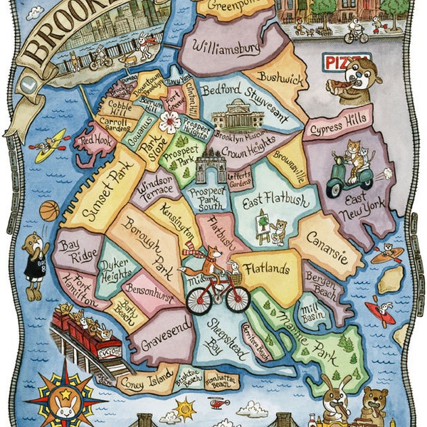 New York Map - Etsy