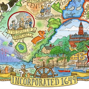 Marblehead Massachusetts Map Art Print 11"x 14" - Etsy