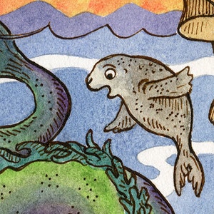 Caddy Sea Monster Cryptozoology Art Print - Etsy