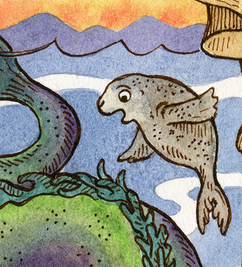 Caddy Sea Monster Cryptozoology Art Print - Etsy