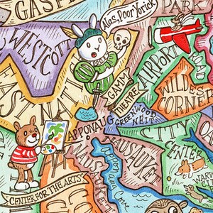 Warwick Rhode Island Neighborhood Map Art Print 8" X 10" - Etsy