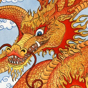 Chinese Dragon Panda Bamboo Art Print 11" X 14" - Etsy