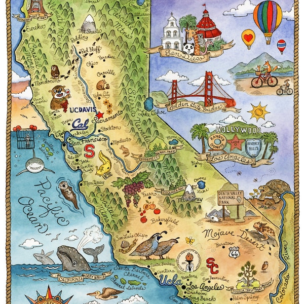 California Map - Etsy