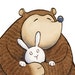 Bear Hug Bunny Art Print - Etsy