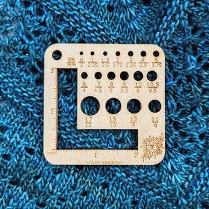 Knitting Tool Squares, Small Yarn Gauge, Wraps per Inch, Swatch Gauge ...