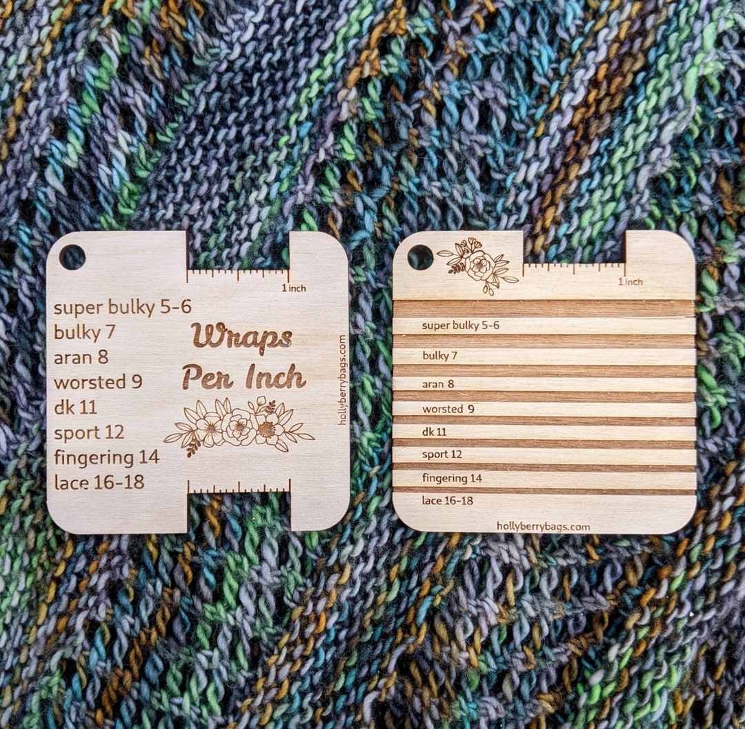 Knitting Tool Squares, Small Yarn Gauge, Wraps per Inch, Swatch Gauge ...