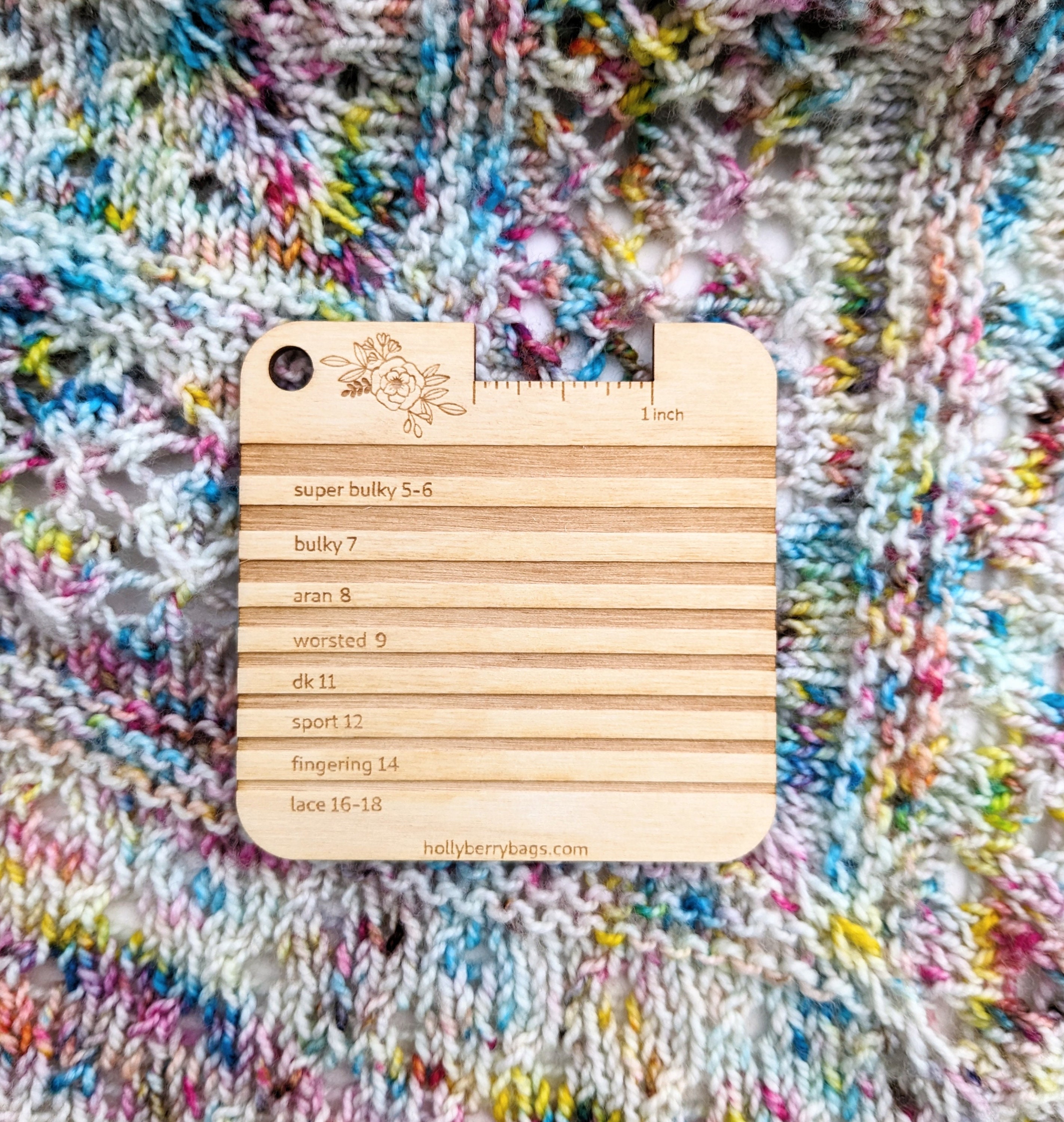 Knitting Tool Squares, Small Yarn Gauge, Wraps per Inch, Swatch Gauge ...