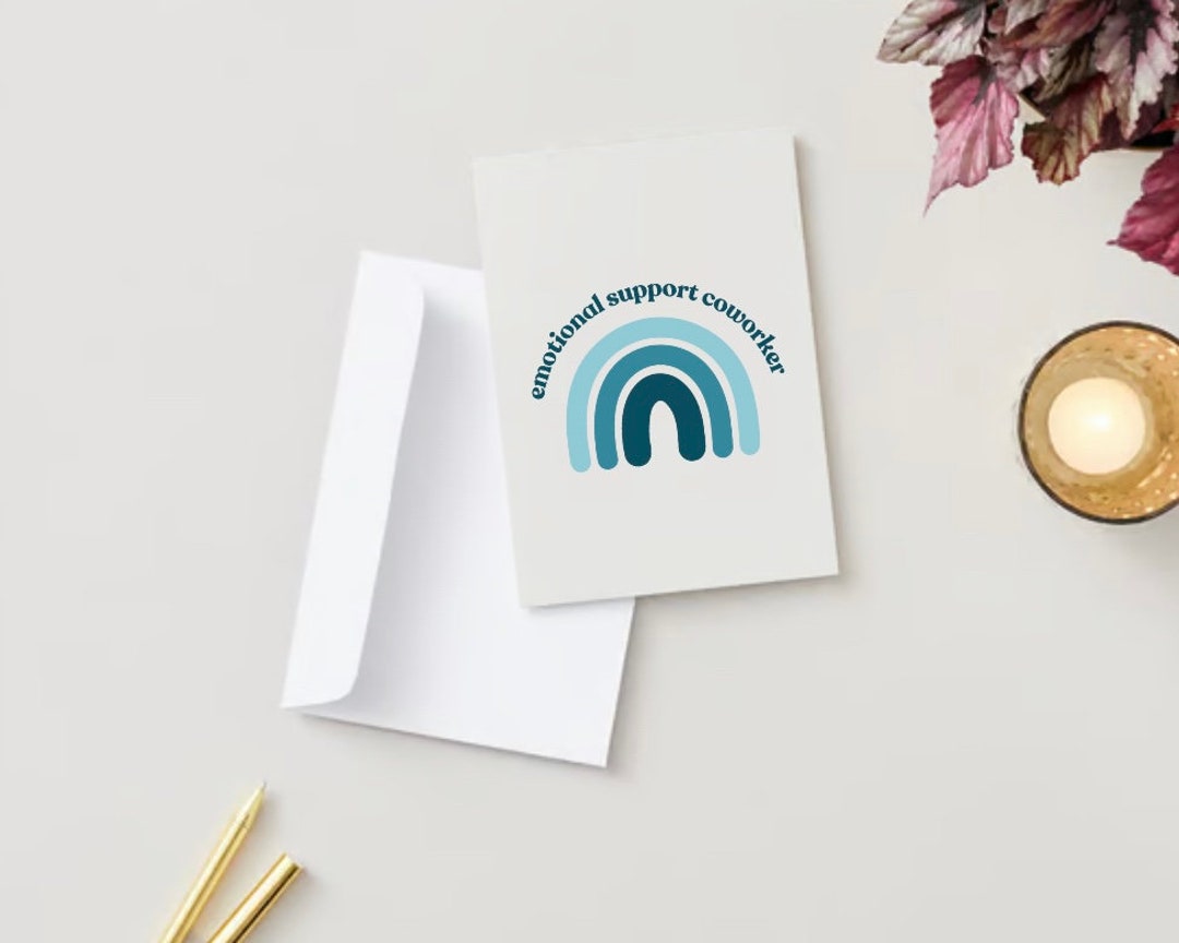 Printable Card: Emotional Support Coworker Digital Download - JPG & PDF ...