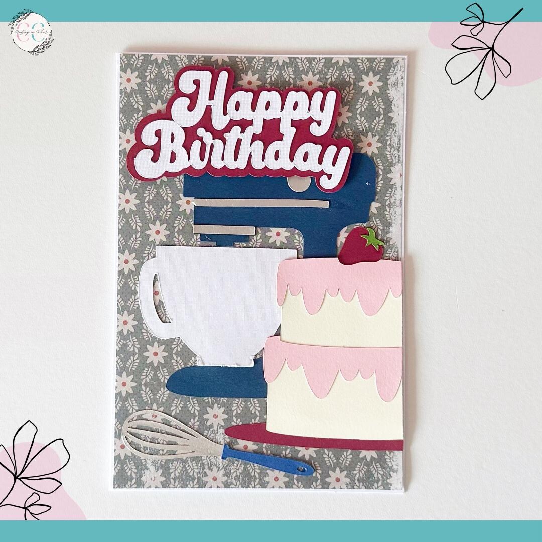 3D Handmade Baker Birthday Card: Stand Mixer & Cake - Etsy