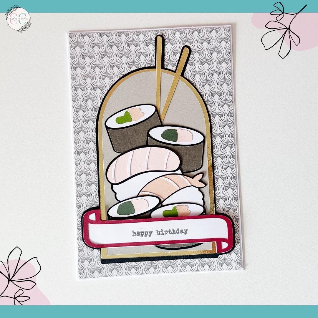 Sushi Birthday Card | Birthday Card | Celebration Card | 3D Handmade ...