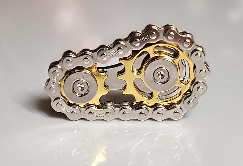 Zinc Alloy Metal Chain Fidget Spinner, Bicycle Enthusiast - Etsy