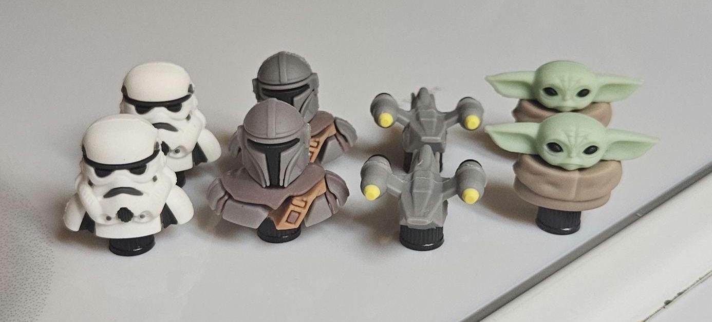 Star Wars the Mandalorian Schrader Valve Caps, Cycle Enthusiasts, Pair ...