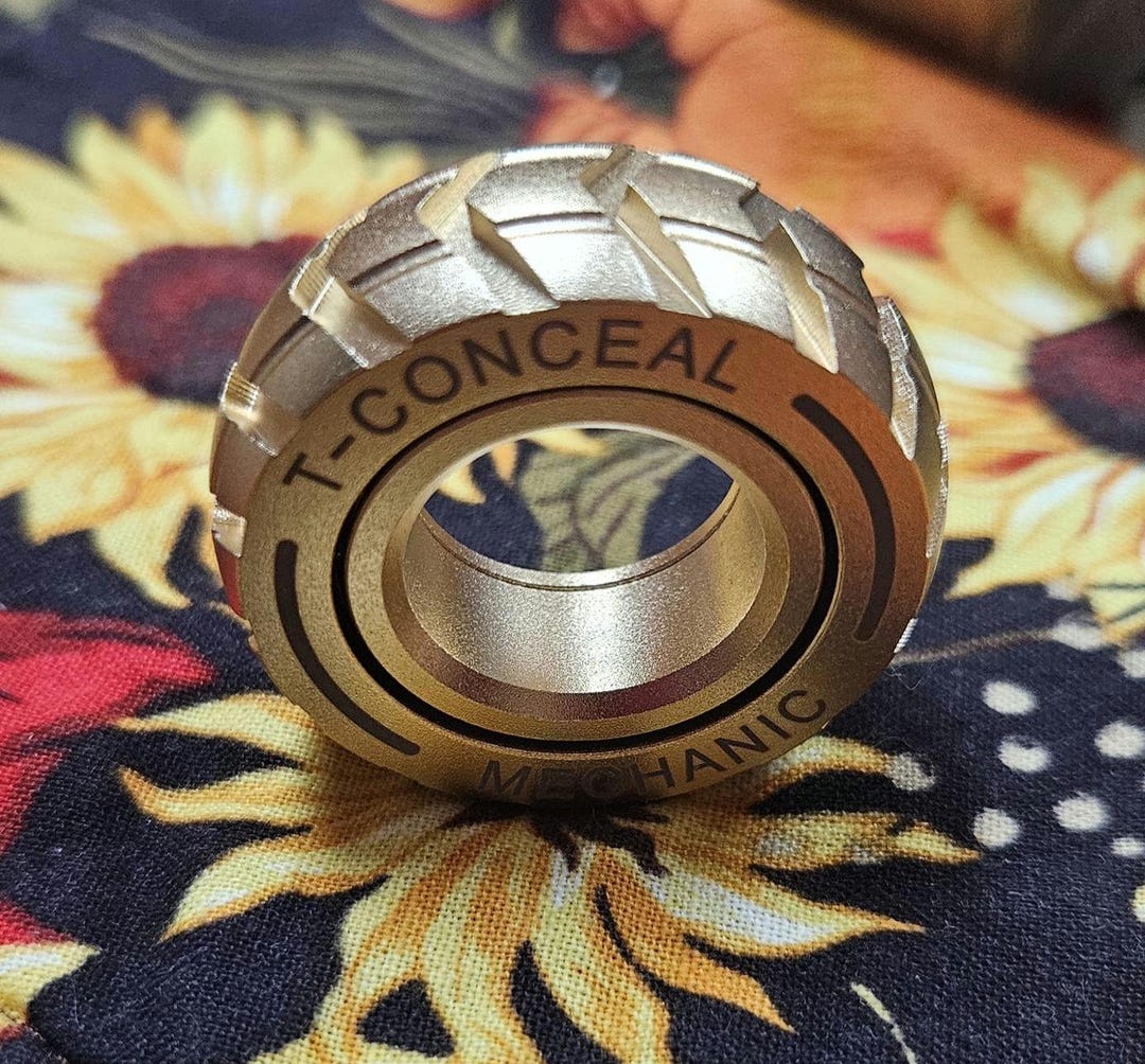 Gold Metal Fidget Spinner: Smooth Mechanic Ring Toy - Etsy