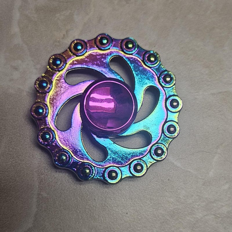 Rainbow Metal Fidget Spinners - Etsy
