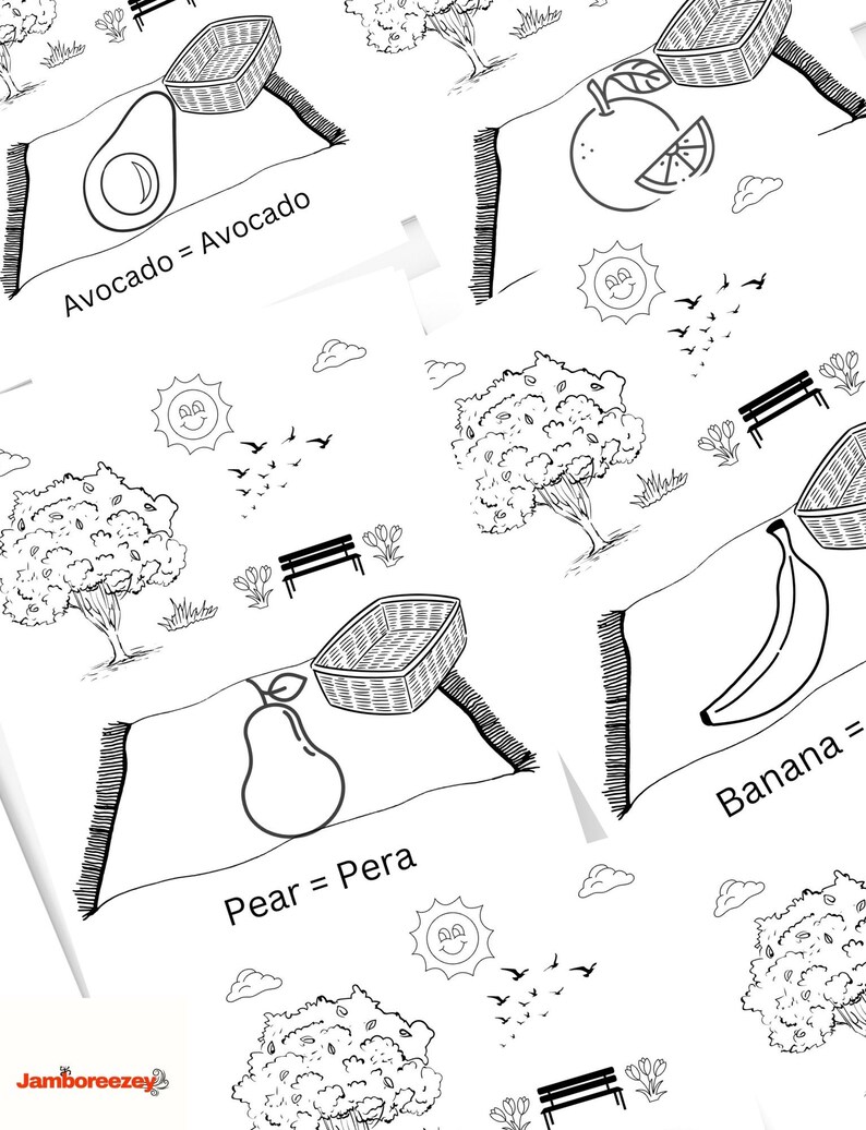Learn Italian: Fruits Coloring Book Pages (PDF Download) - Etsy Australia