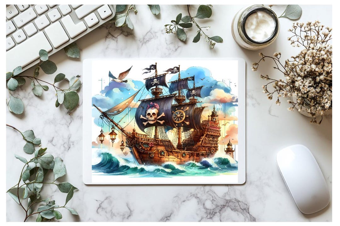 Mouse Pad / Cutie Pirate Ship - Etsy