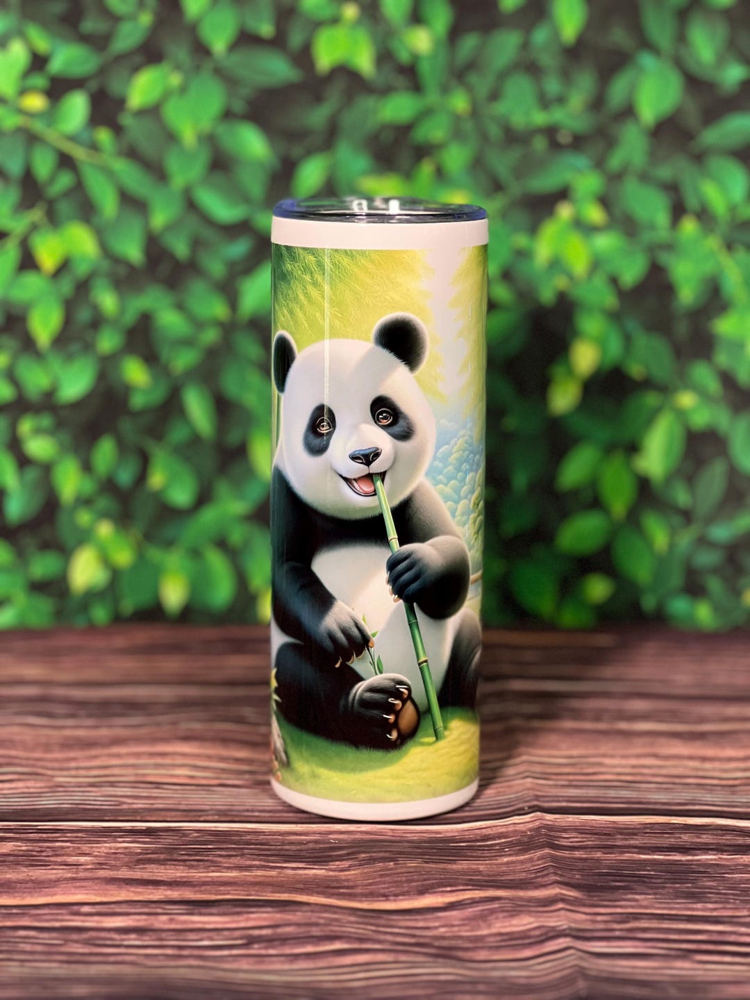 Skinny Tumbler 20oz / Panda Dinnertime - Etsy