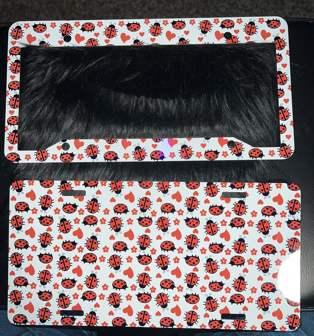 License Plate Frame Set / Ladybug Love - Etsy