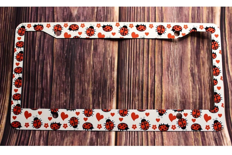 License Plate Frame Set / Ladybug Love - Etsy