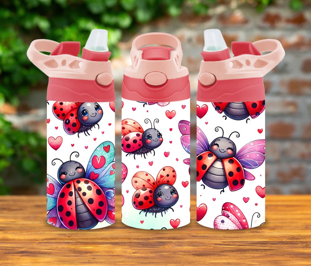 Water Bottle Kids Tumbler 16 Oz / Ladybugs - Etsy